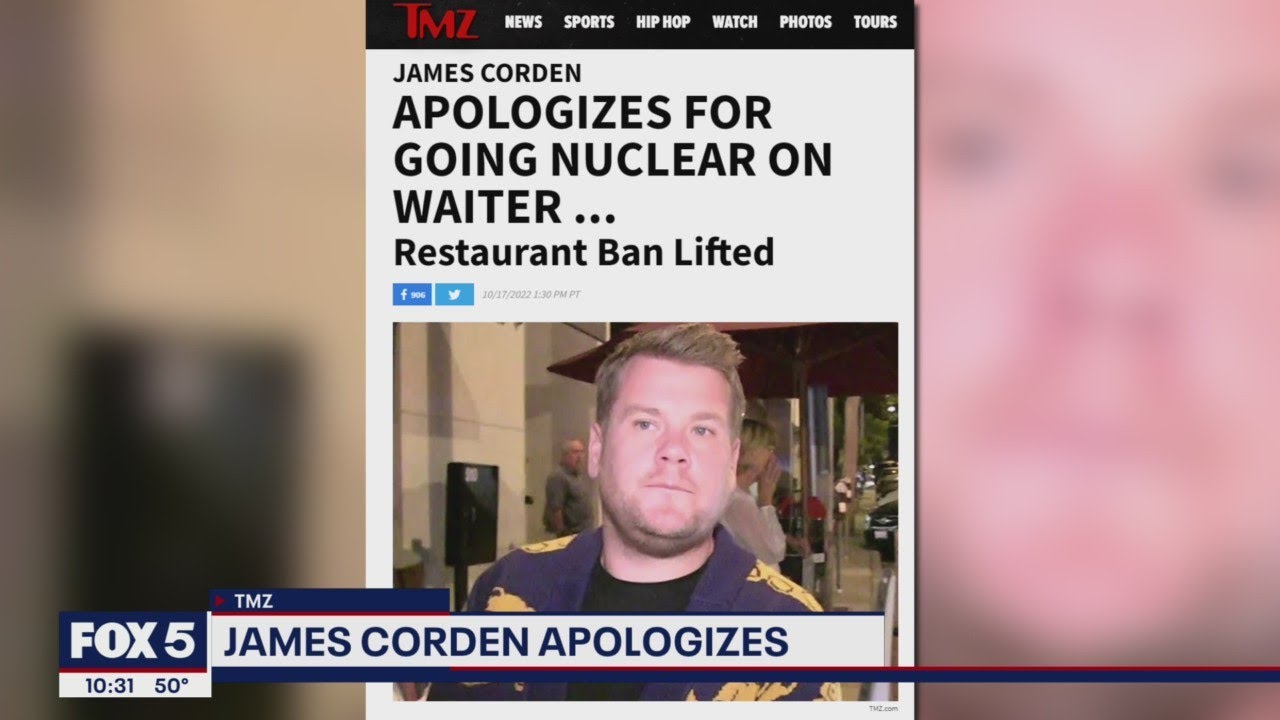 James Corden apologizes after NYC restaurant incident | FOX 5 DC - YouTube