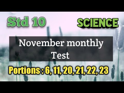 10th science/ November monthly Test Model question paper/ English ...
