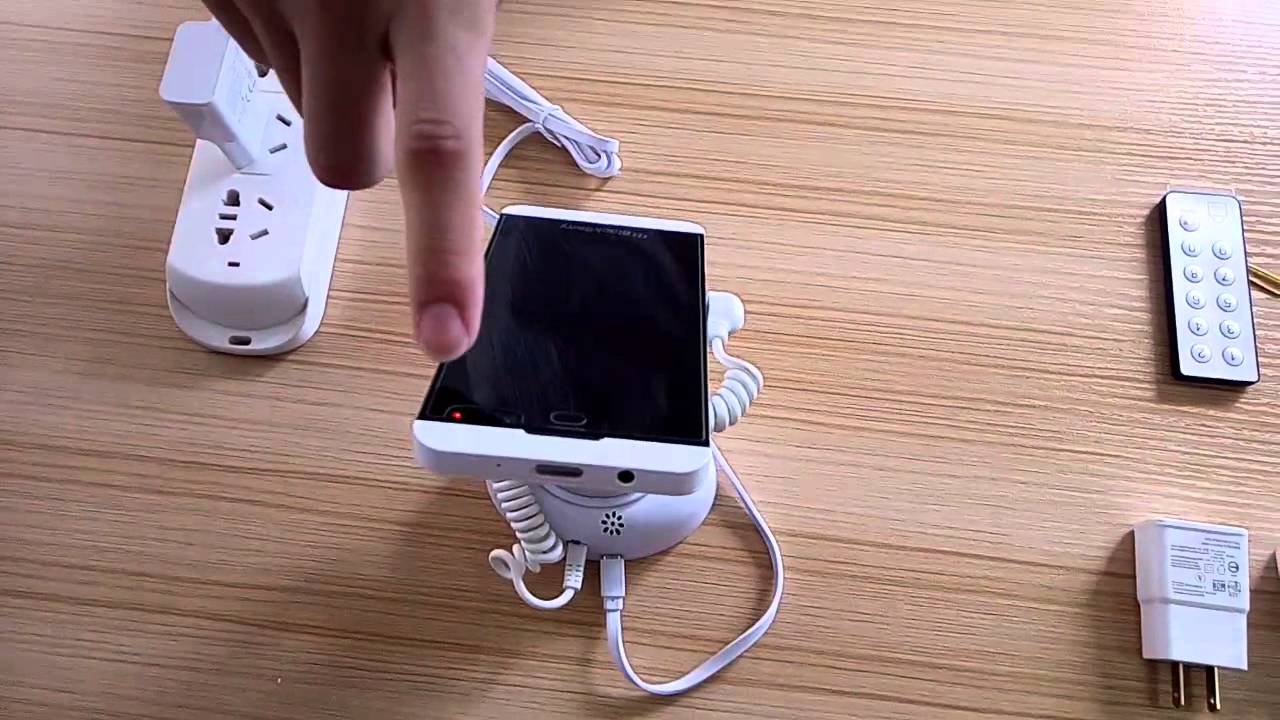 A001 Smart Phone Display Holder Cellphone Retail Display Alarm Support ...