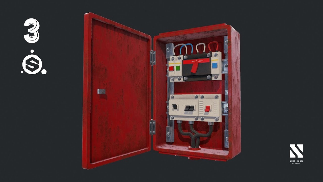Game Asset Electrical Fuse Box | Autodesk3dsMax/SubstancePainter - YouTube