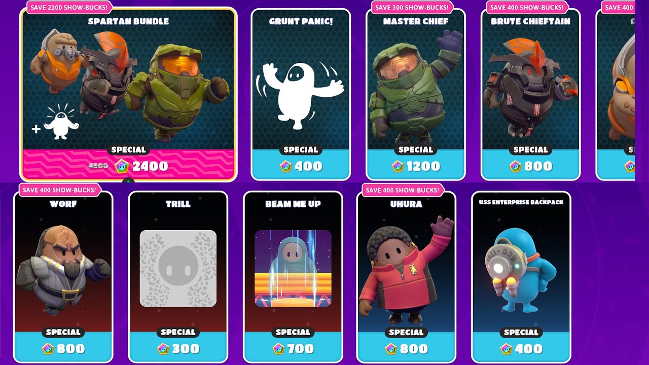 Fall Guys - Daily Item Shop - Oct. 8, 2022 🔫🪖Halo: Master Chief, Brute ...