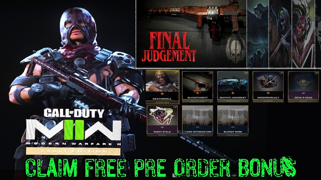 Final Judgement Bundle Call of Duty Modern Warfare 2 Pre Order Bonus Get Free Final Judgment ...