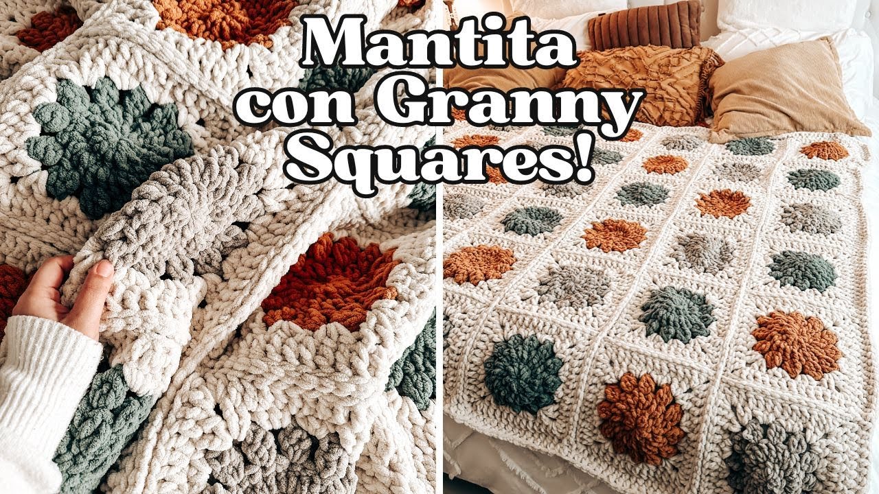 Tejer una Manta con Granny Squares a Crochet | Tutorial paso a paso ...