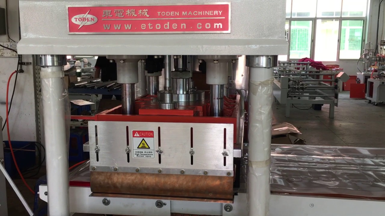 PVC Plastic Boxes Die Cut Machine From One Roll Materail - YouTube