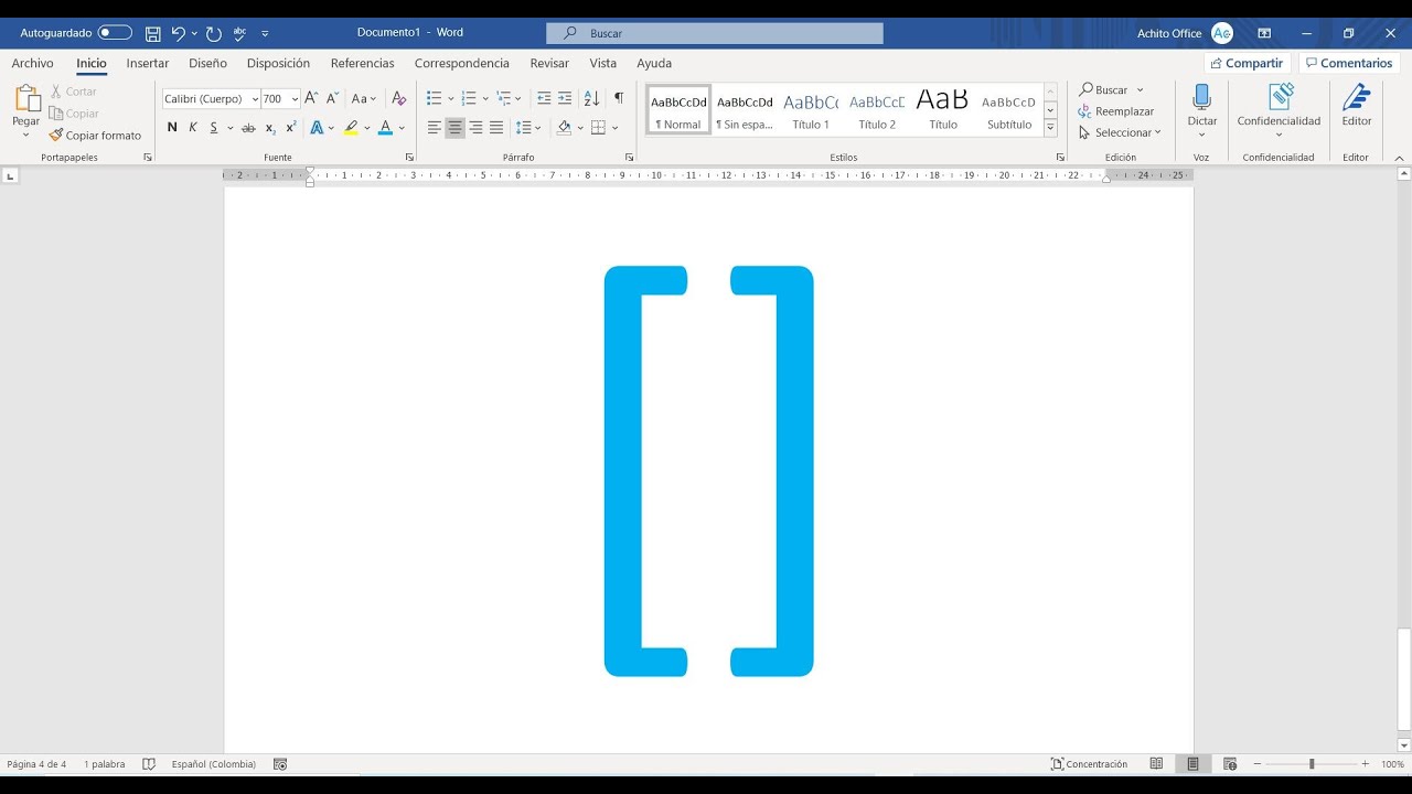 Como realizar los signo Corchetes? [ ] - YouTube