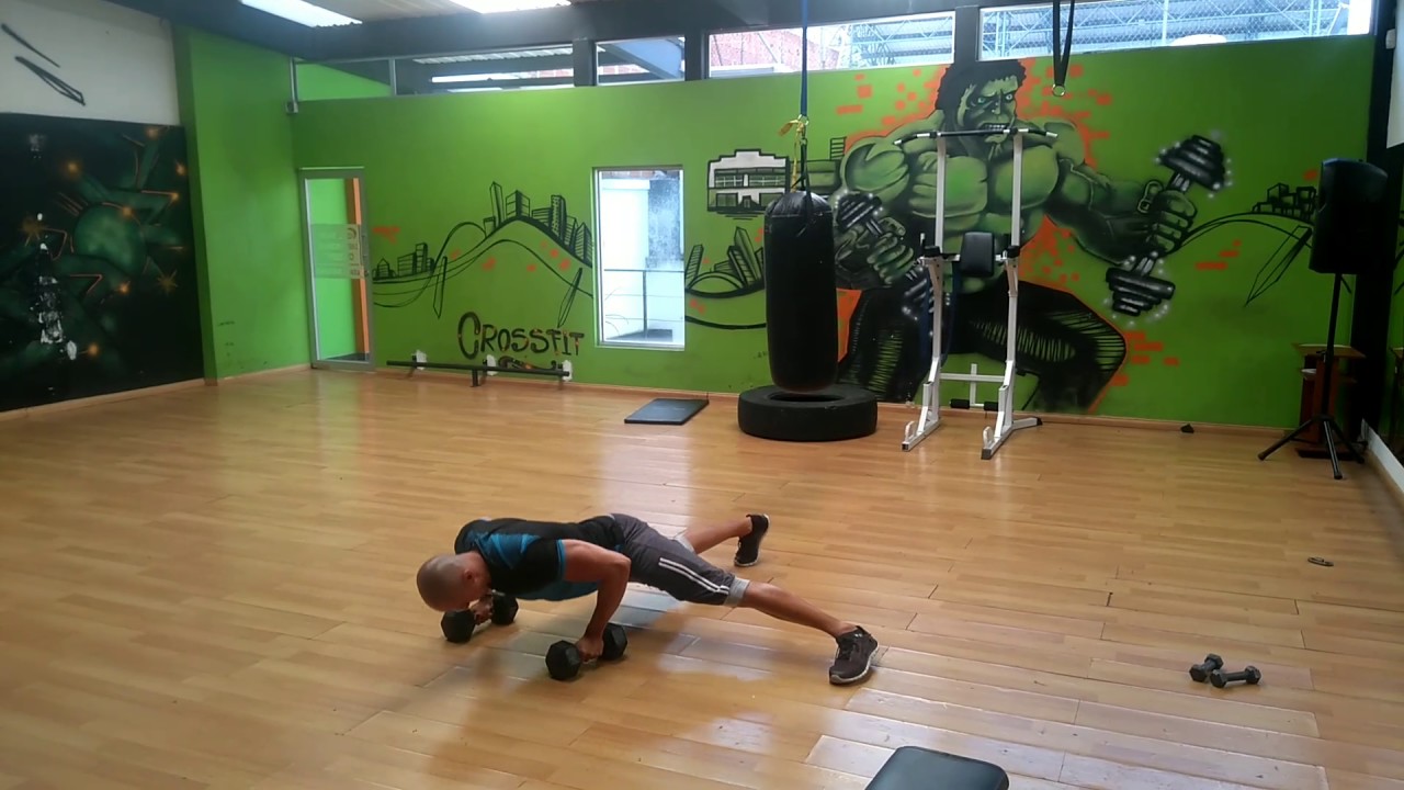 Push up lunge lateral - YouTube