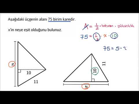 Bir Kenar Uzunluğu Bilinmeyen Üçgen Örneği (Matematik) (Temel Geometri)