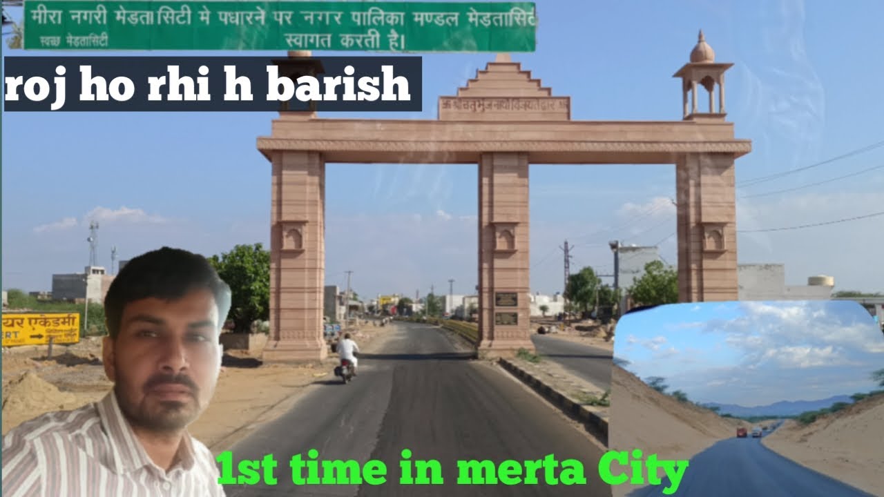 1st time in merta City || roj ho rhi h barish || gadi bhi nhi bhar pa ...