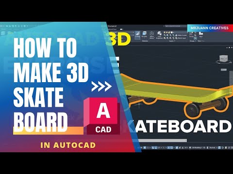 3D autocad practice drawing - 3D skateboard in AutoCAD for beginners ...