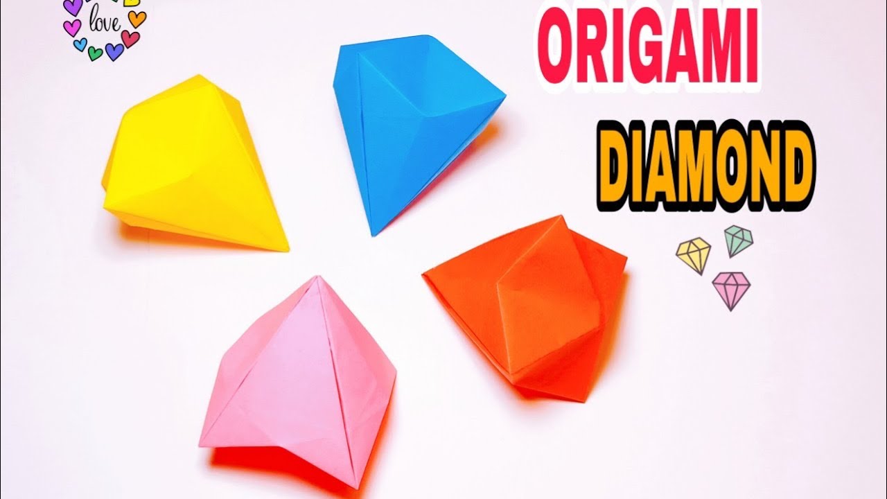 Easy Origami Diamond - How To Make Origami Diamond - Tala Art and Craft ...