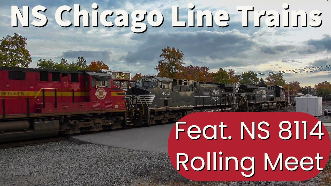 Busy Morning on the NS Chicago Line - YouTube