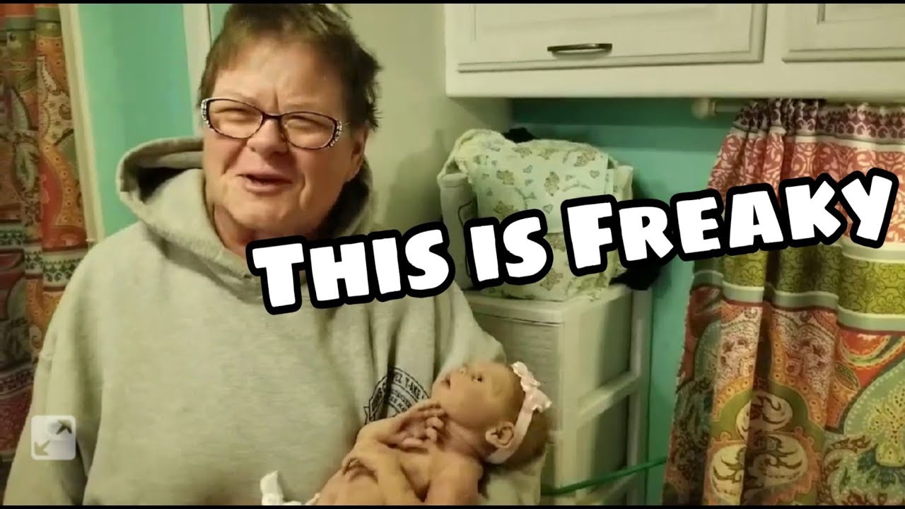 Silicone Baby Freaks Her Out! Crazy Baby Lady - YouTube