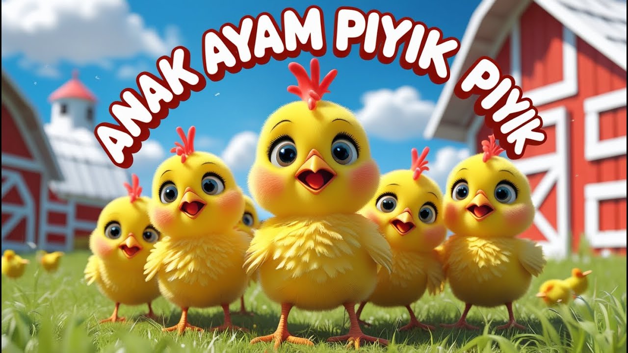 ANAK AYAM PIYIK PIYIK | 5 BEBEK KECIL BERMAIN | CIT CIT CUIT | SUARA ...