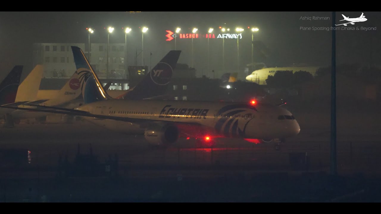 Antonov An124 & Boeing 787 Dreamliner Night Landings at Dhaka Airport ...