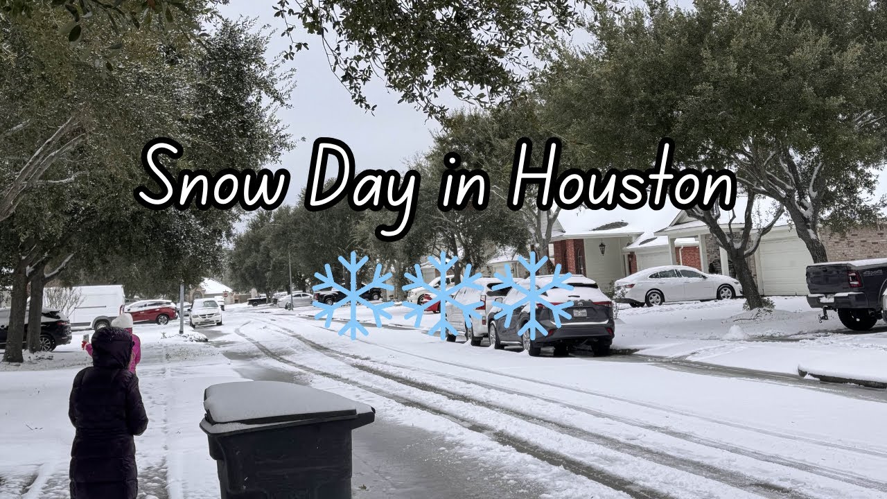 Finally Snowing In Houston | "sledding" shenanigans - YouTube