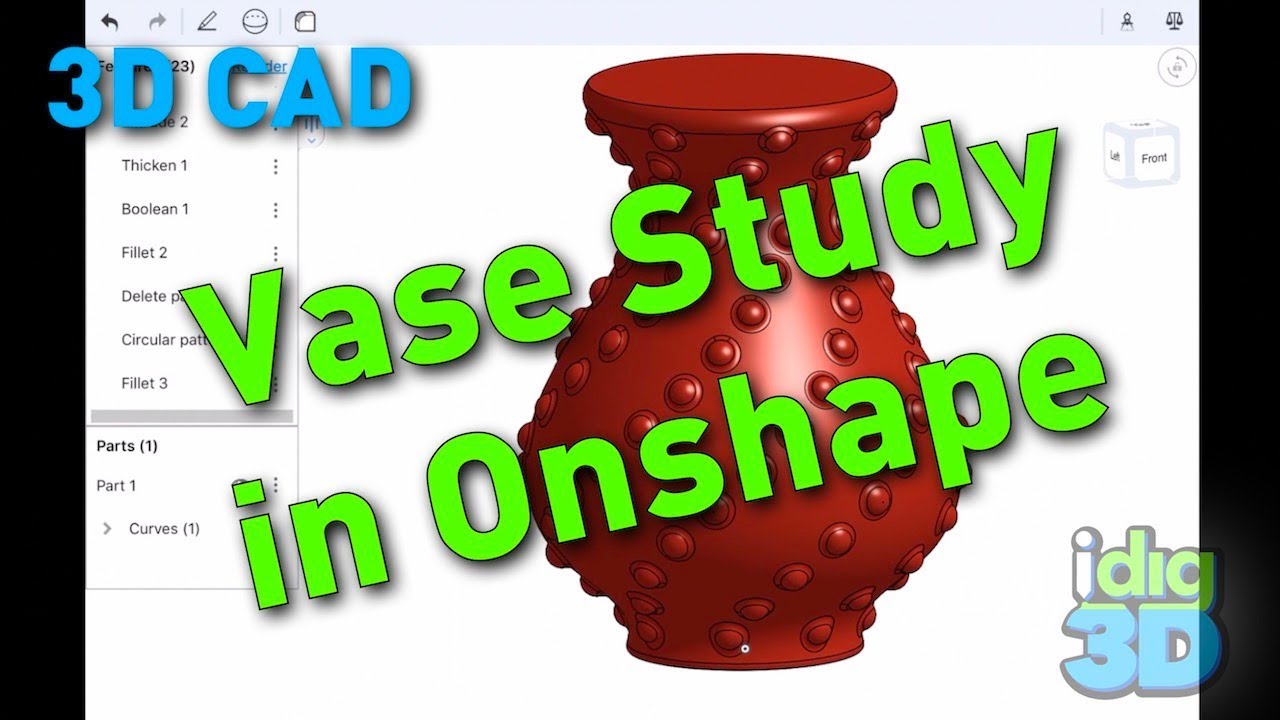 Vase Study in Onshape on an iPad - YouTube