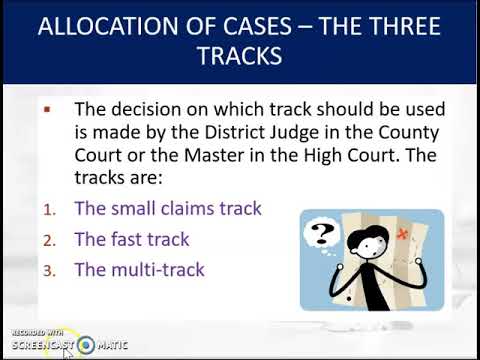 Civil Process - Starting a claim and tracks - YouTube