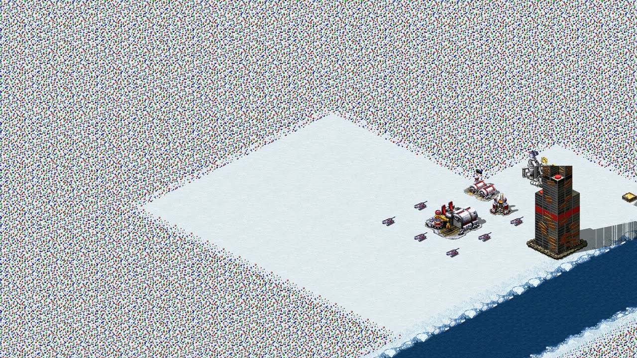 Red Alert 2 | Yuri's Revenge | 7 vs 1 | Frozen zone map | Prism tank ...