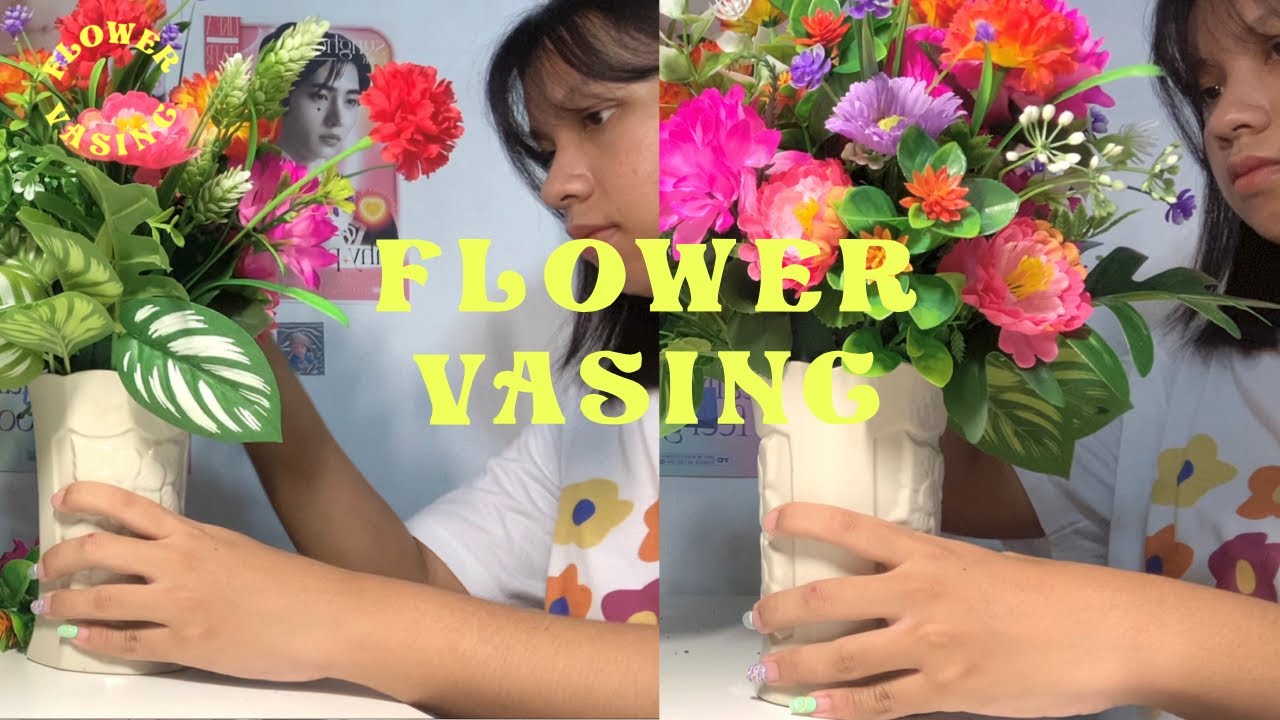Flower Vasing |จัดแจกันด้วยดอกไม้ปลอม| - YouTube