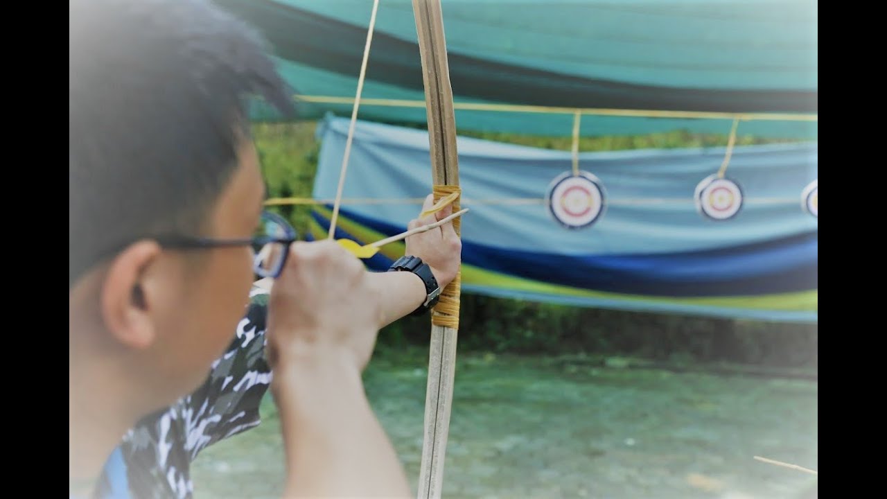 Making combination bamboo bow | bow and arrow mini - YouTube