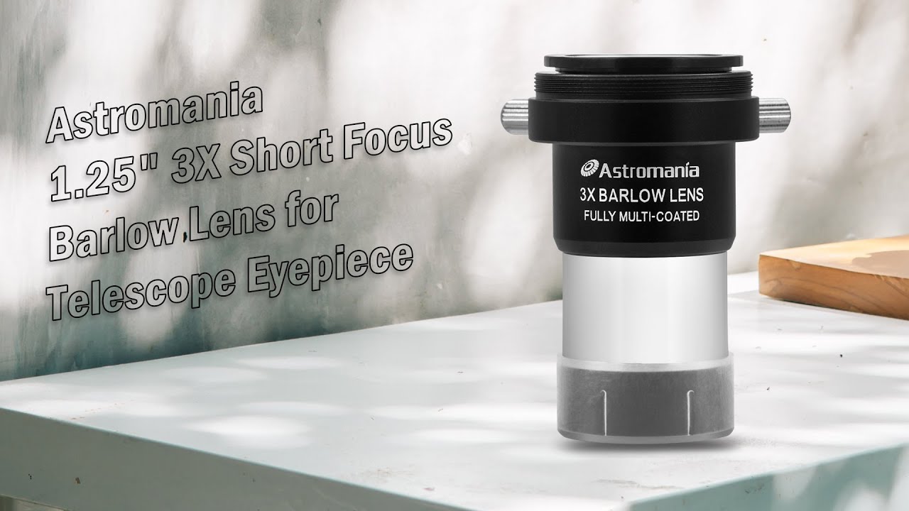 Astromania 1.25" 3X Short Focus Barlow Lens for Telescope Eyepiece ...