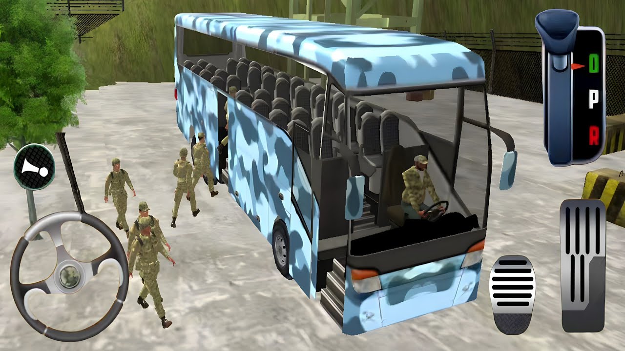 offroad army bus simulator gameplay video pickup and drop #gameplay # ...