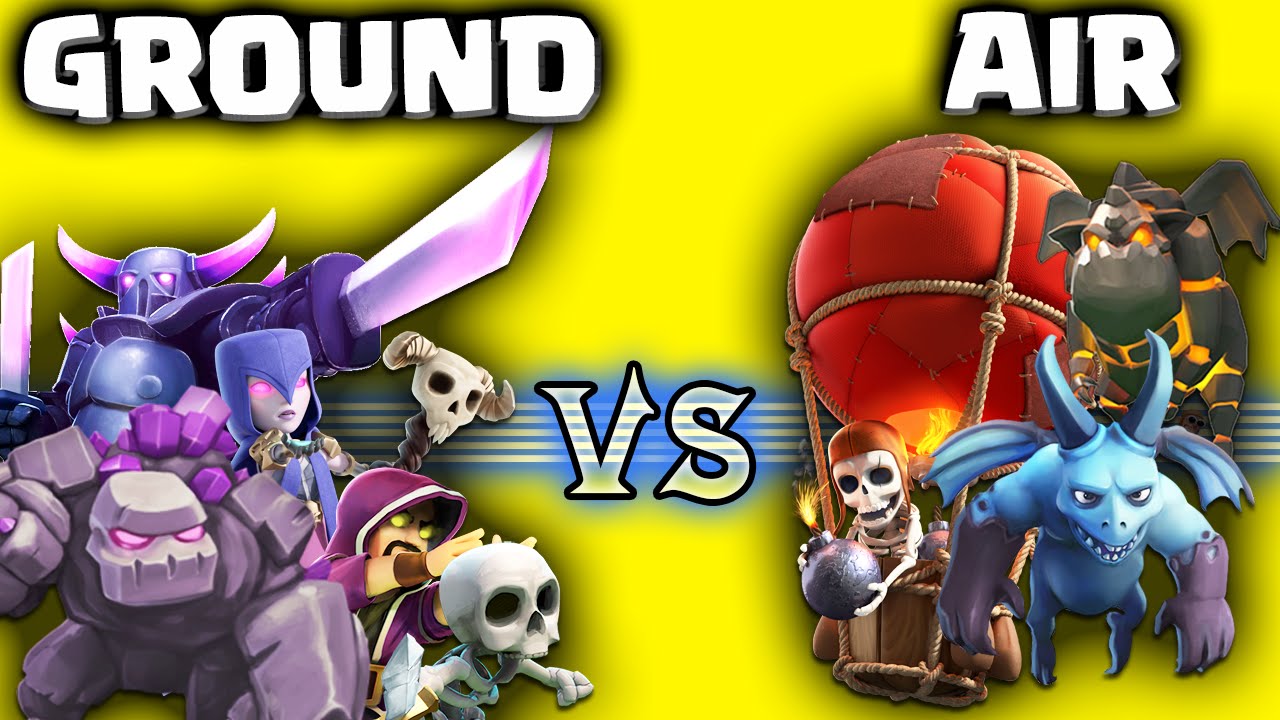 Clash of Clans "Ground And Pound" Clan War - Ground Attacks vs. Air ...