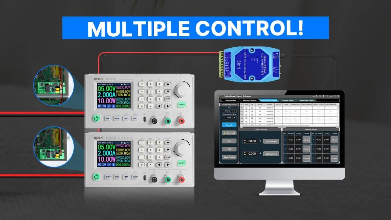 Correct Setting! Battery Charging! terminal choose! RS485 batch control ...