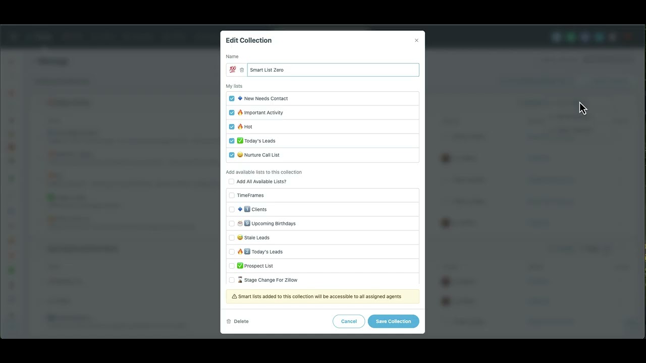FUB Smart List Collections - Tips and Tricks - YouTube