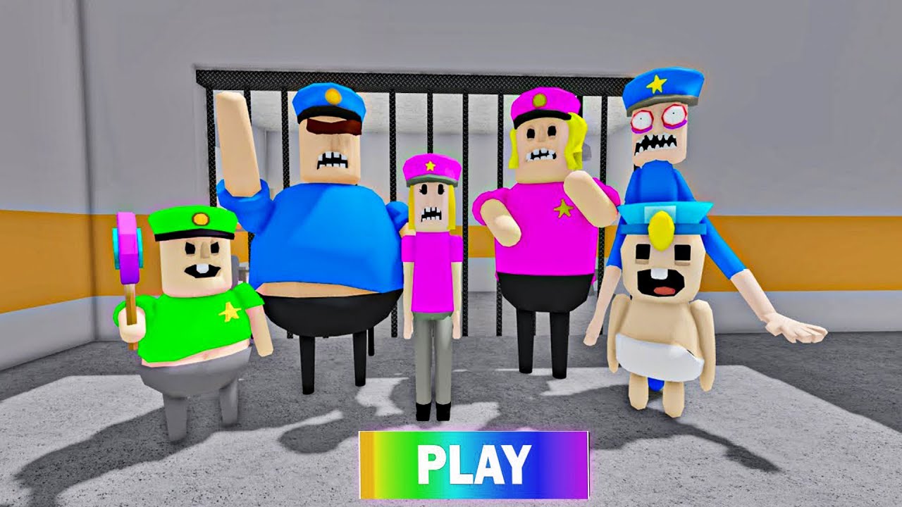 POLICE FAMILY ESCAPE! SCARY OBBY Full Walkthrough #roblox - YouTube