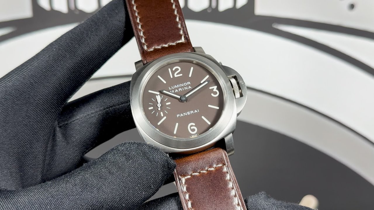 Slim Brown Strap for 44mm Panerai Cases with Sewn Flat Buckle on 44mm ...
