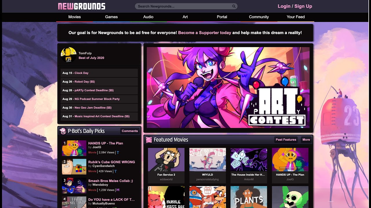 Newgrounds Live Stream EP1 - YouTube