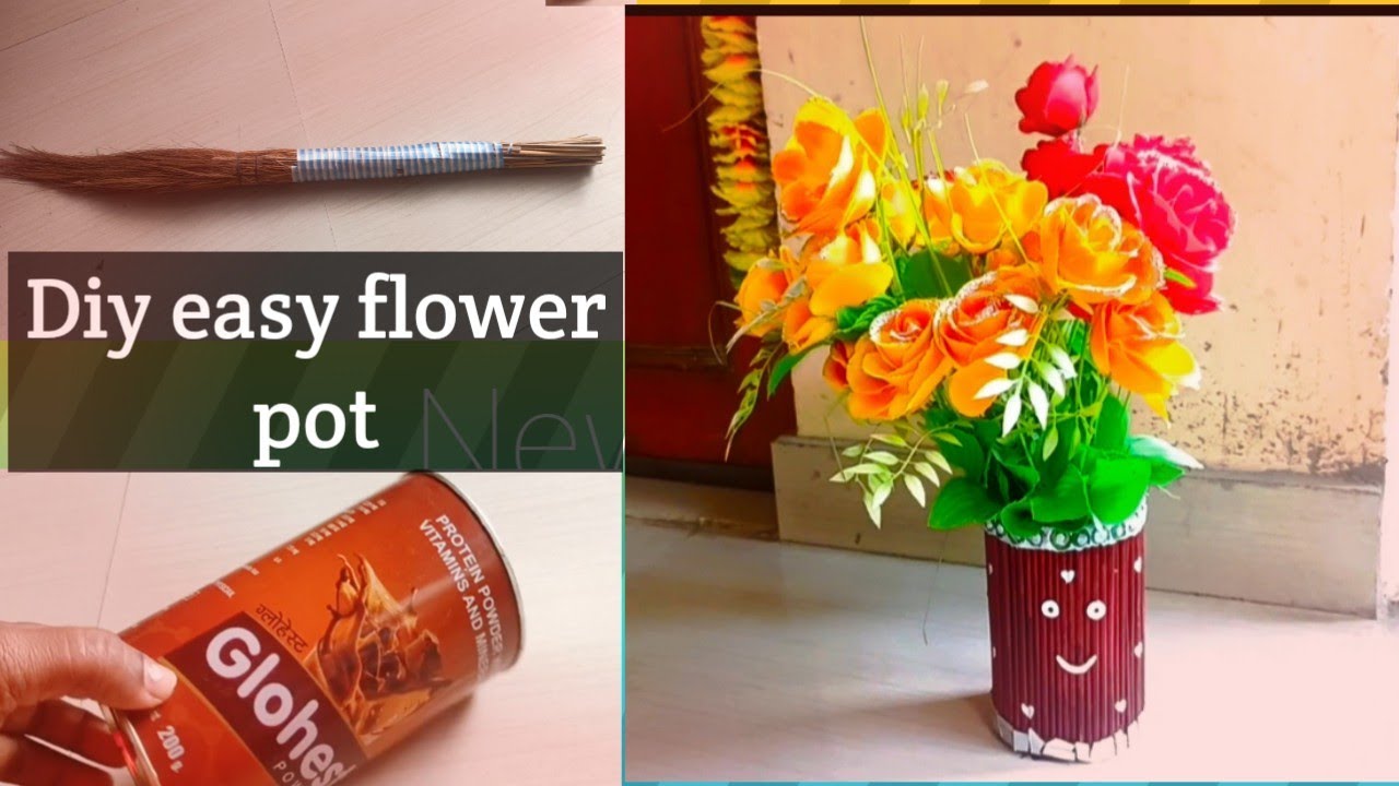 #Diy flower pot/easy craft ideas/easy flower pots ideas#घर की बेकार ...