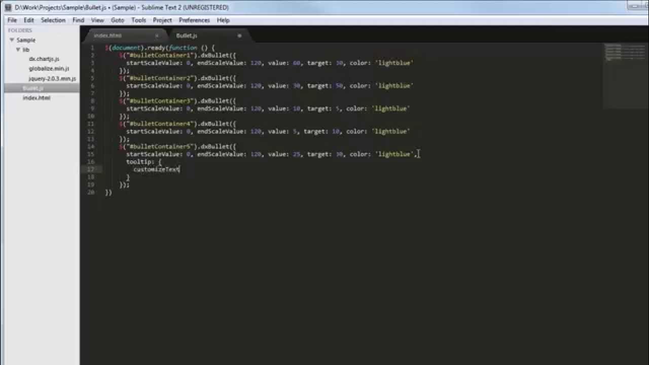 DevExpress DevExtreme - HTML5 Bullet - YouTube