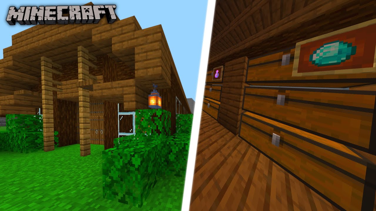 Making A Storage House In Minecraft - YouTube