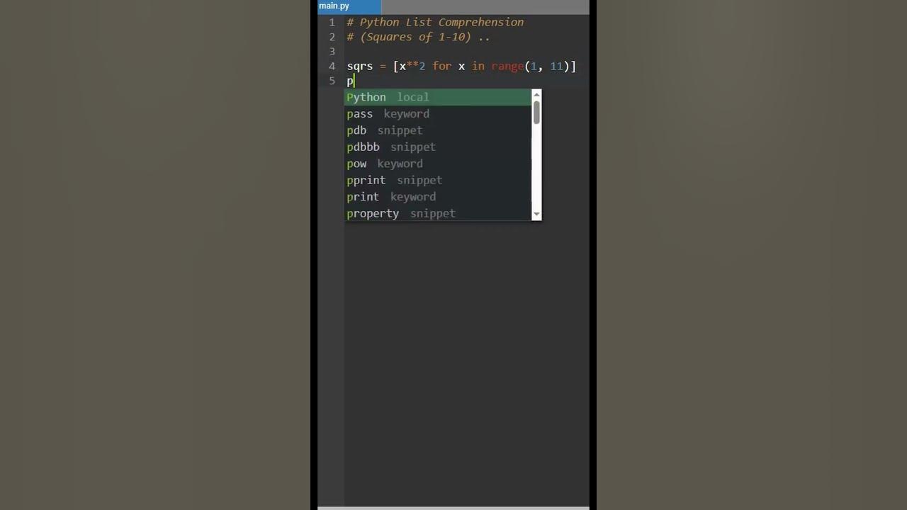 🔥 Python List Comprehension in One Line! #Shorts #codinglife #coding #correctcoding - YouTube