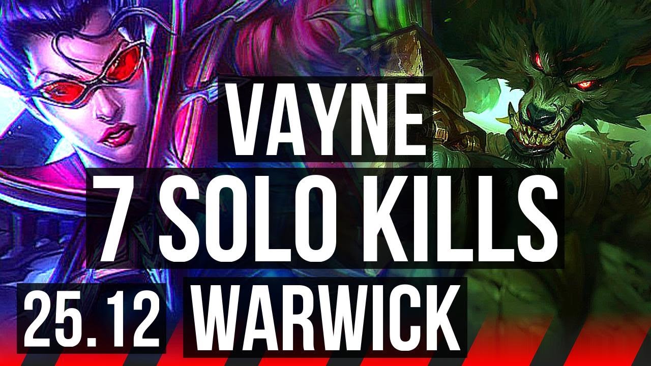 VAYNE vs WARWICK (TOP) | 7 solo kills, 14/2/6, Legendary | EUW Diamond ...