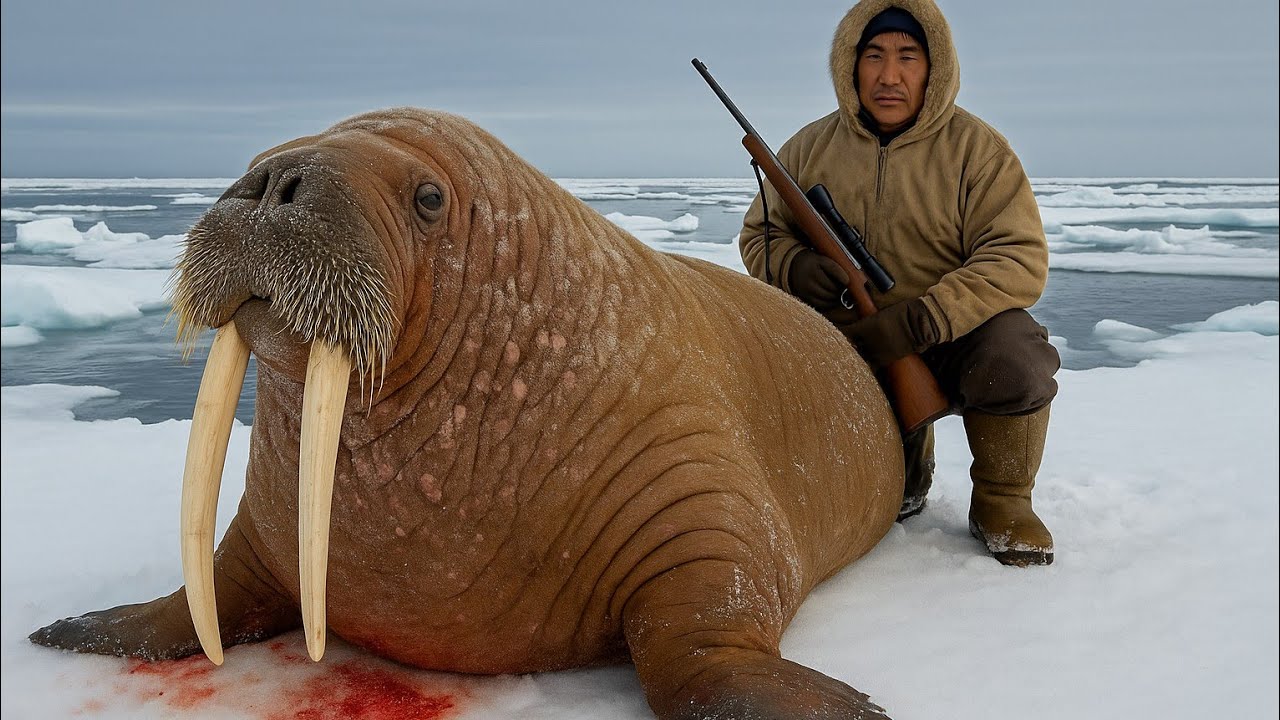 How Inuit Hunters Catch a 5700 Pound Walrus Across Arctic Ice - YouTube