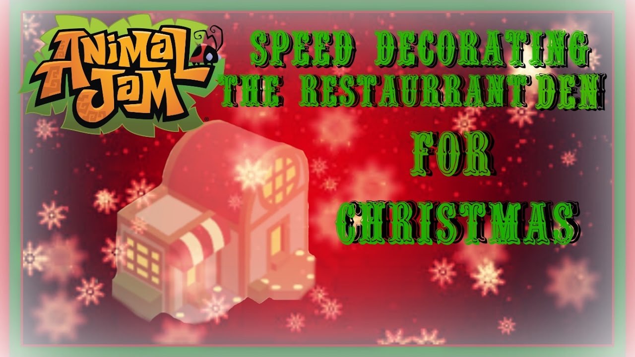 Animal Jam: Speed Decorating The Restaurant Den For Christmas! - YouTube