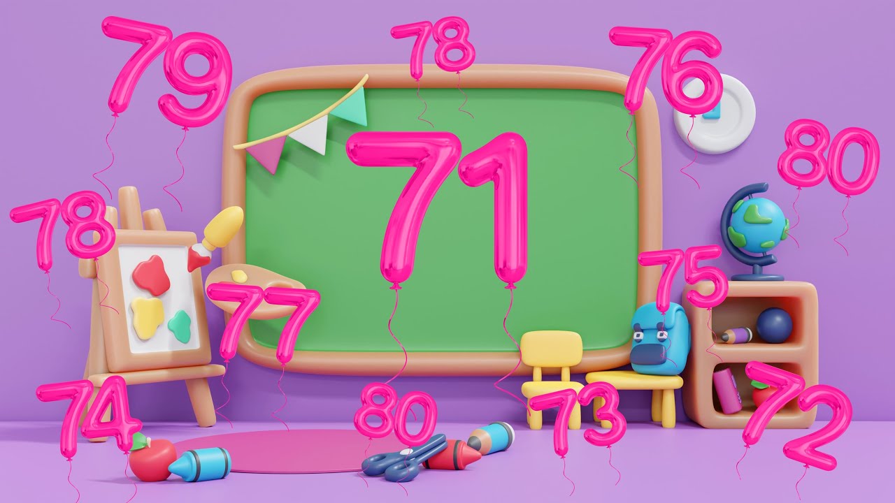 Kids Episode - Number song - learn to count from 71 to 80 I Nursery ...