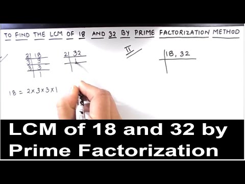How to Find LCM of 18 and 32 / How to Find LCM of Two Numbers / Finding ...