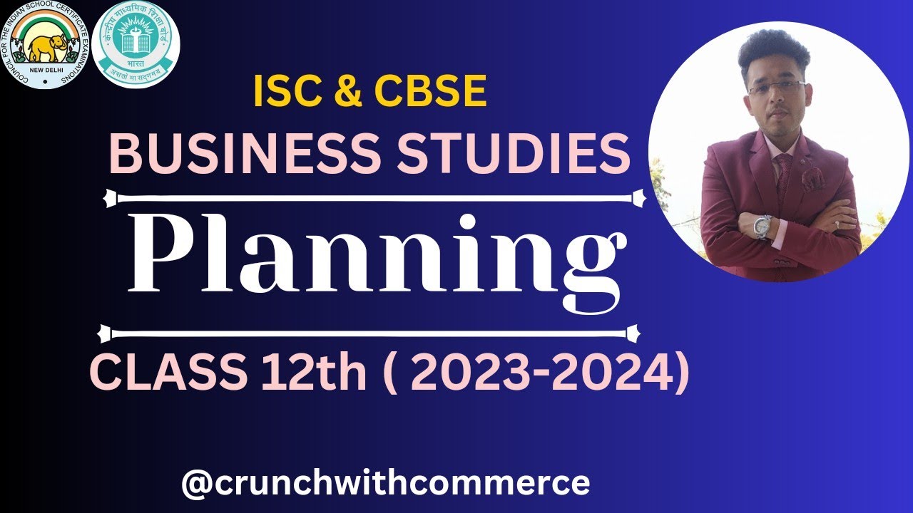 Planning |Business Studies |Class 12 @CrunchWithCommerce #commerce # ...