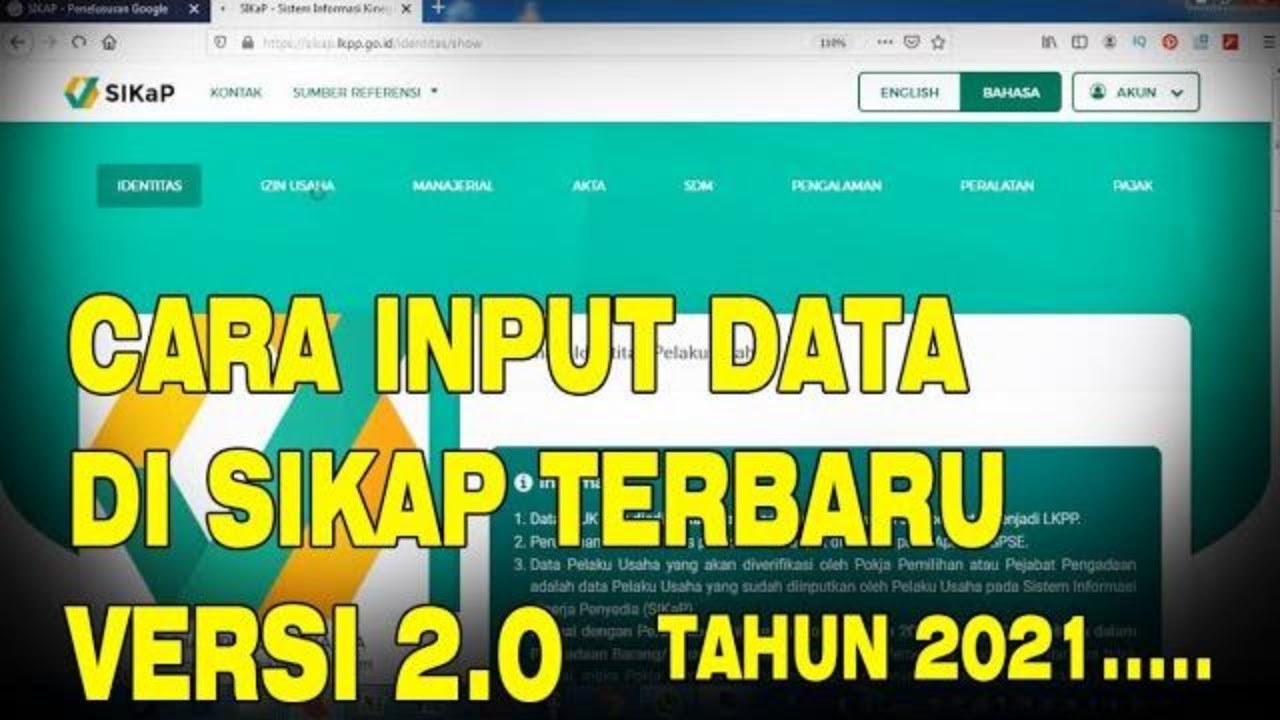 CARA INPUT DATA DI SIKAP TERBARU VERSI 2.0 TAHUN 2021 - YouTube