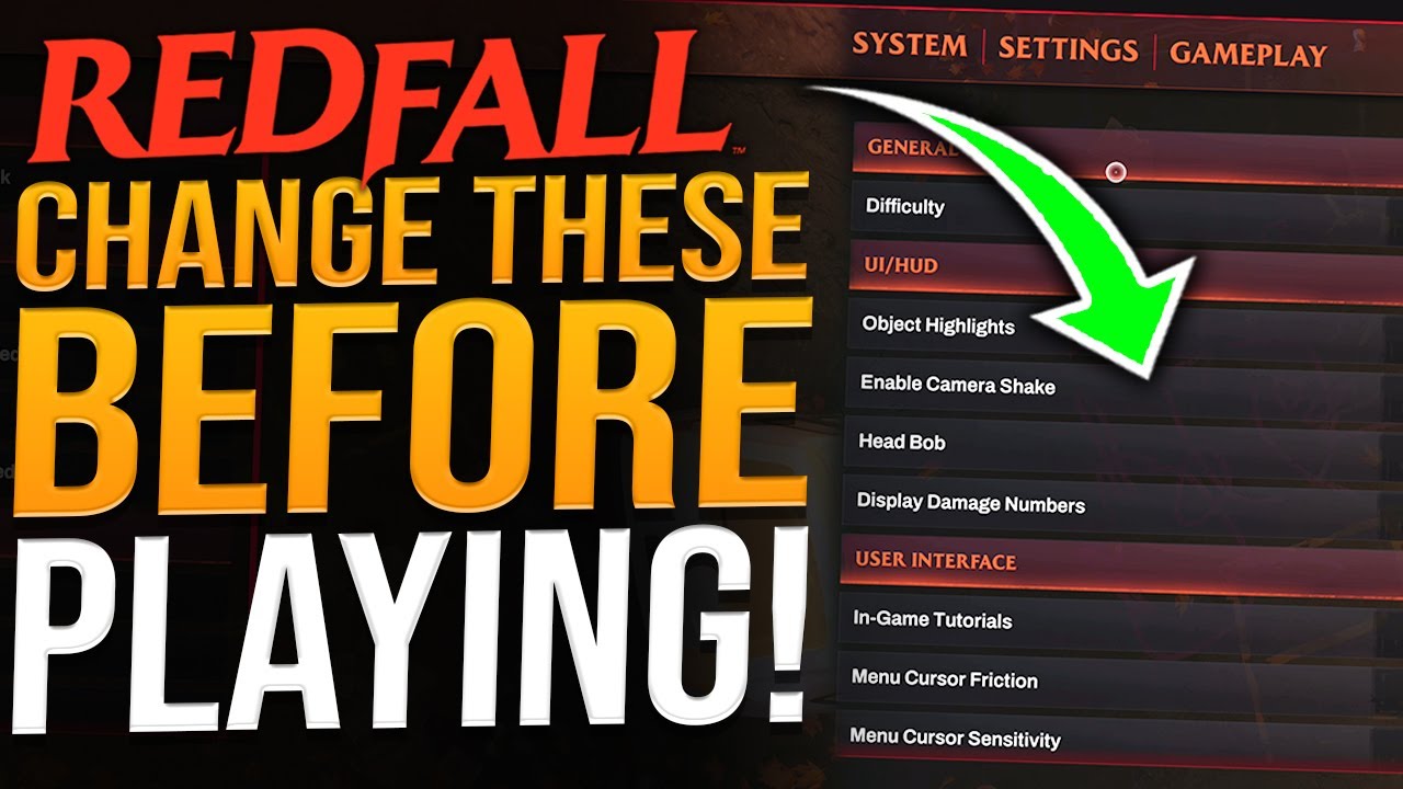 Redfall: CHANGE THESE BEFORE PLAYING - Best Settings For Gameplay ...