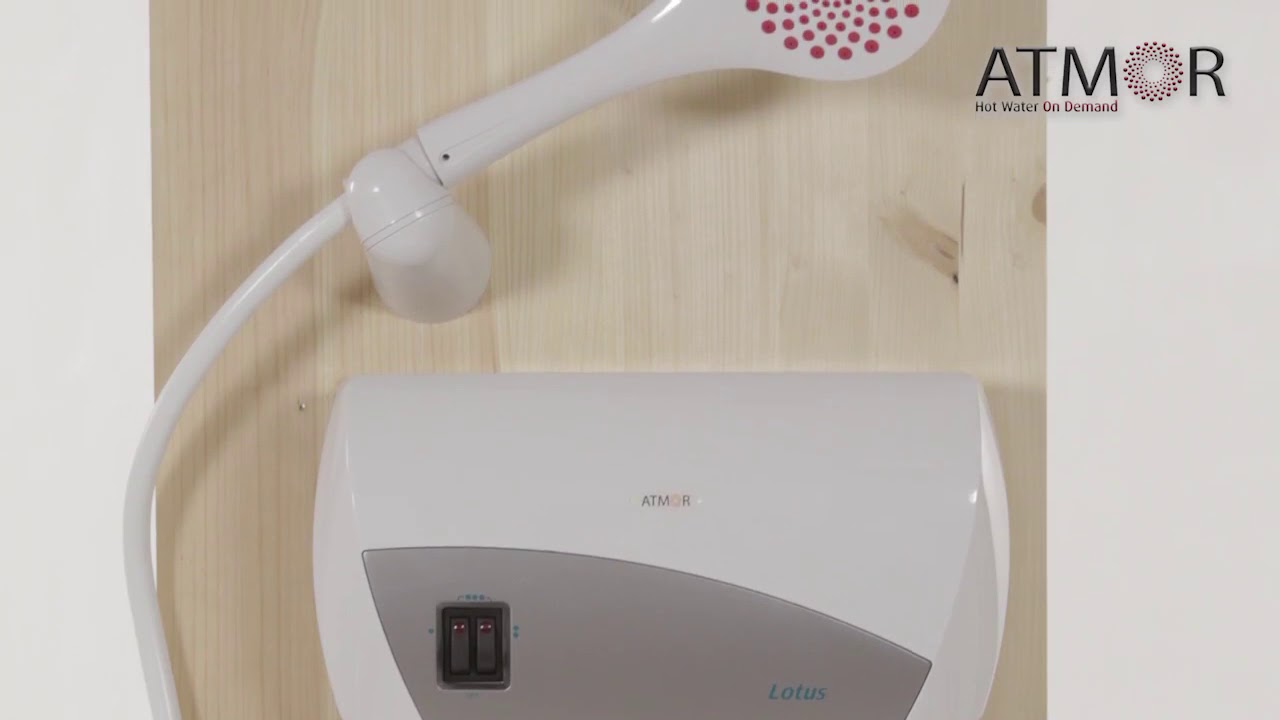 Проточный водонагреватель Atmor LOTUS 3,5 кВт - YouTube