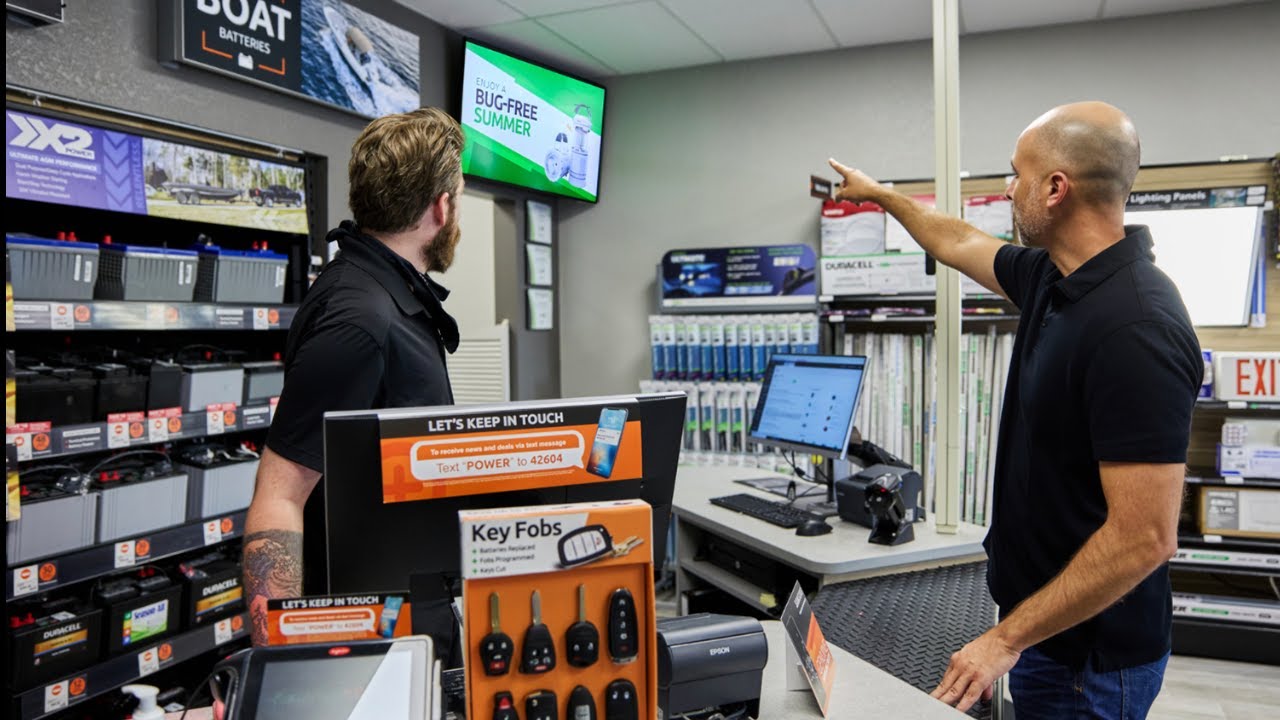Digital displays power positive experiences at Batteries Plus - YouTube