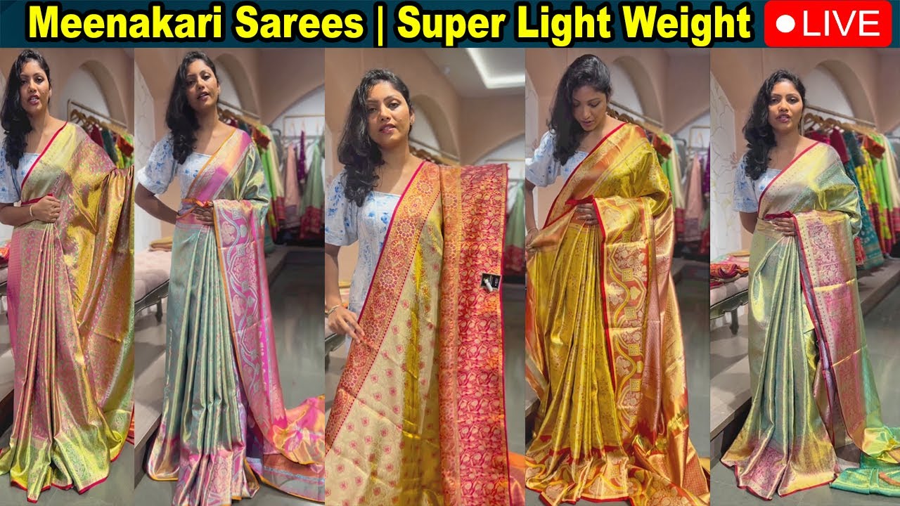 Teja Sarees Super Light Weight Meenakari Sarees With Prices ...