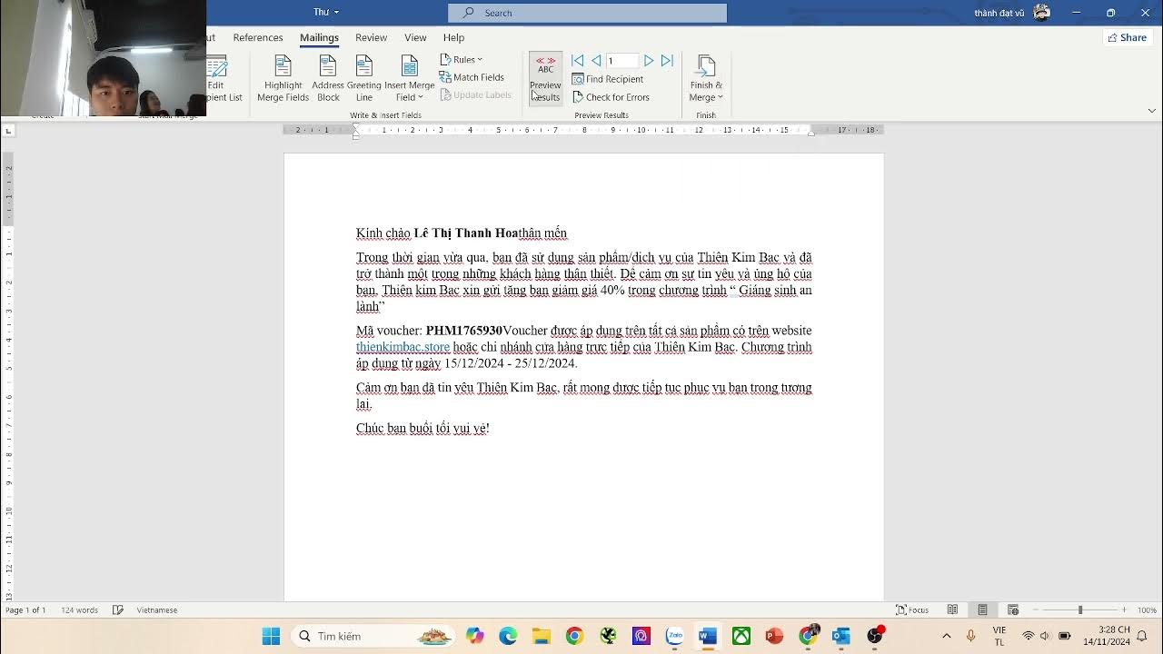 word mailing FPT POLYTECHNIC - YouTube