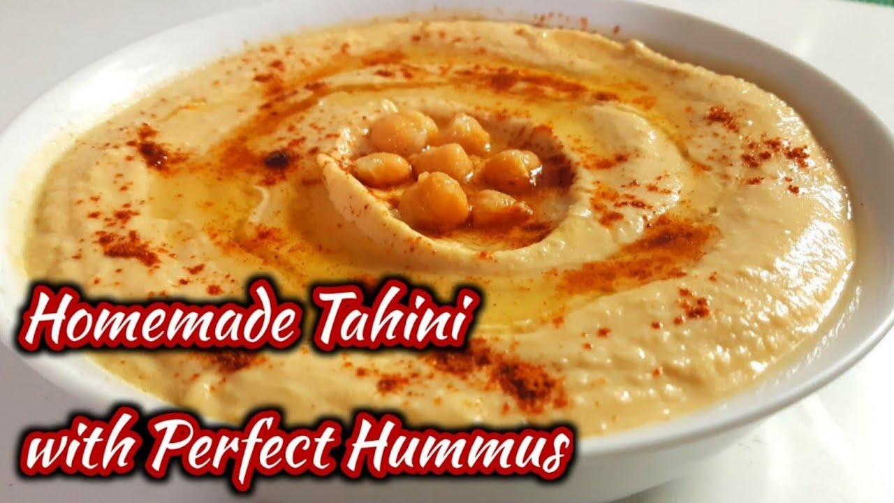 Easy Homemade Tahini and Hummus recipe | Arabic Style Hummus dip - YouTube