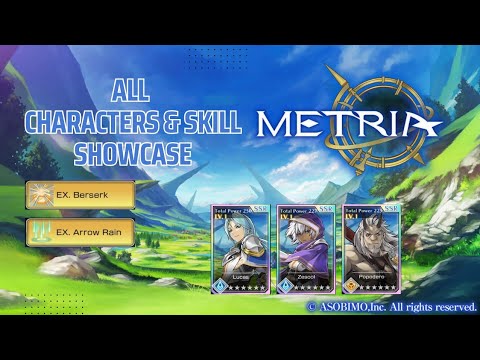 All Characters Stat & Skill Showcase - Metria (Alpha Test) - YouTube